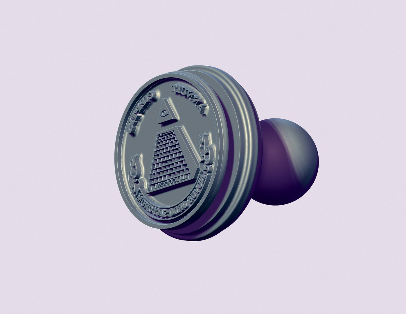 Stamp Seal With Masonic Symbols 3D Model - TurboSquid 1967090