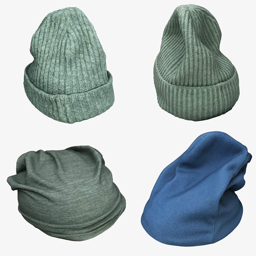 Clothes Collection 100 Knit Caps 3D - TurboSquid 2164814