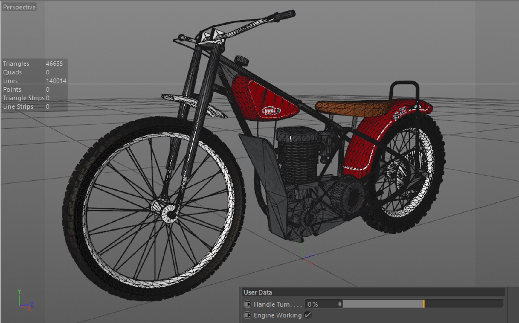 3d Model Of Jawa Motorcycle Moto Rig
