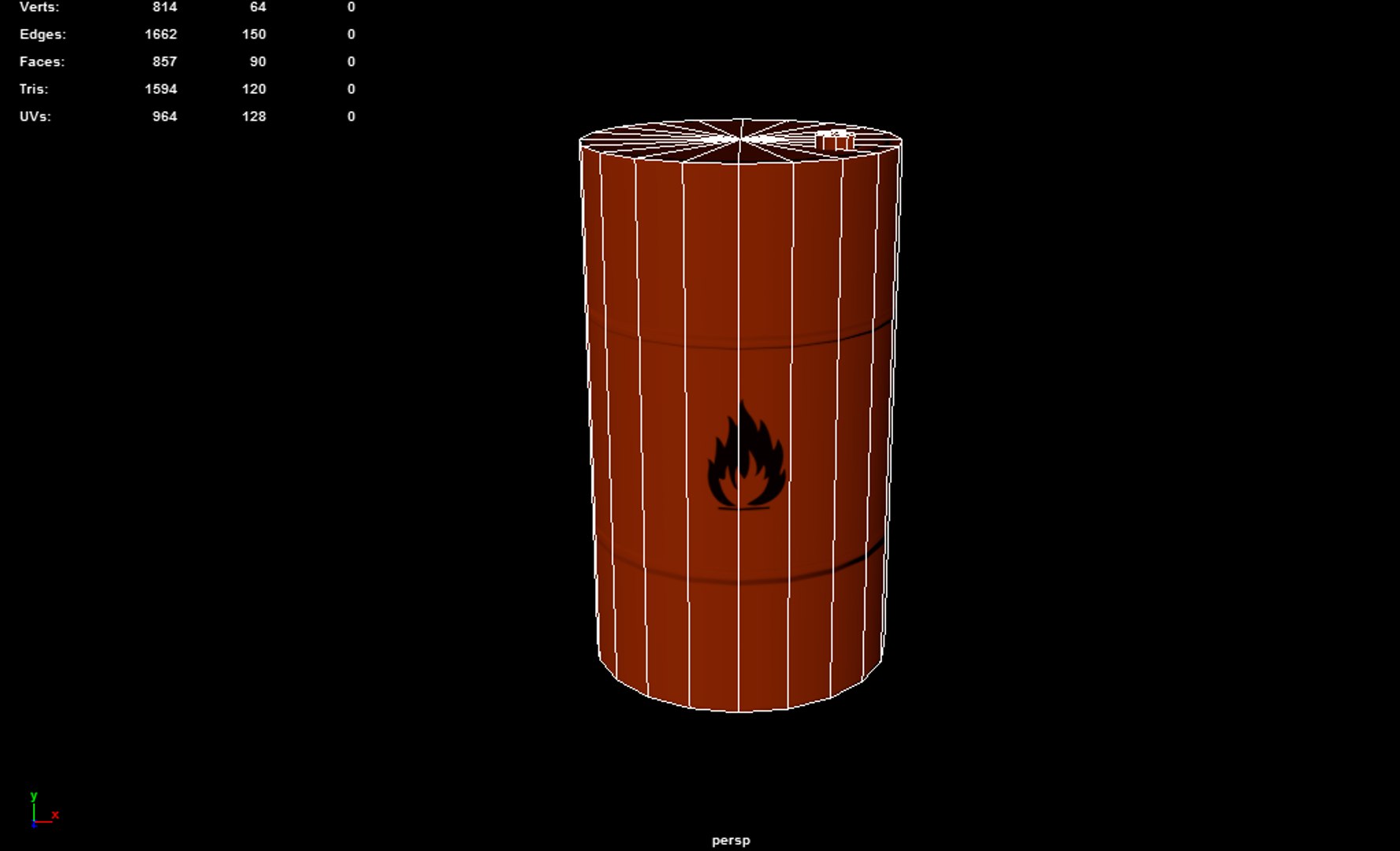 3D Flammable Barrel Model - TurboSquid 1494370