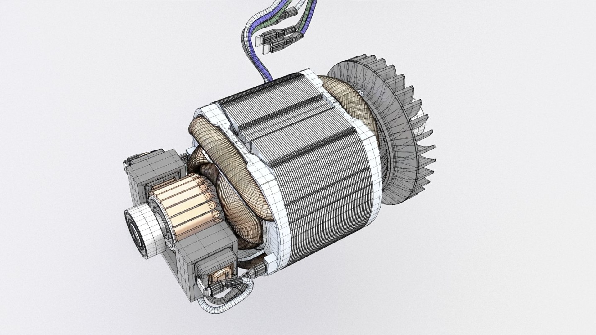 3D Electric Motor Model - TurboSquid 1527414