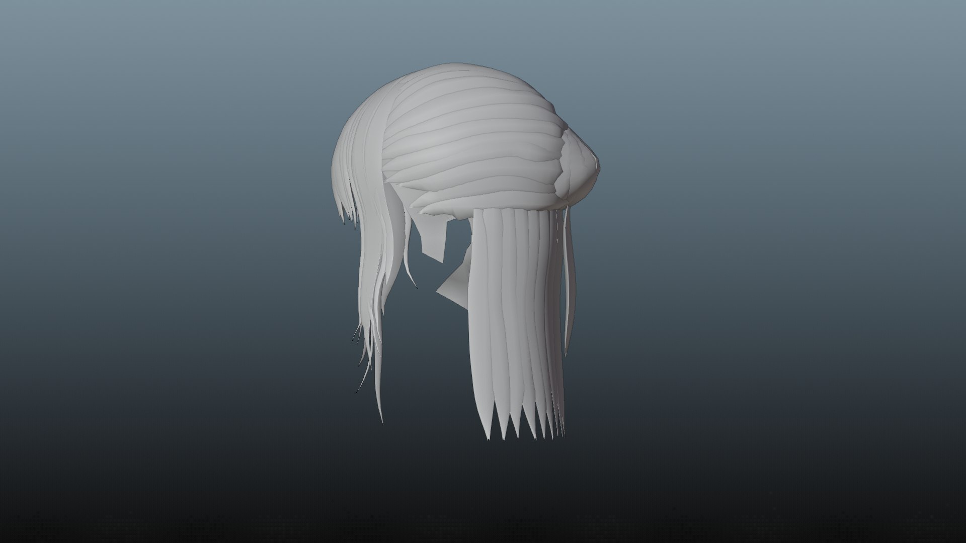 Female hair low poly 4 colors 3D model - TurboSquid 2143137