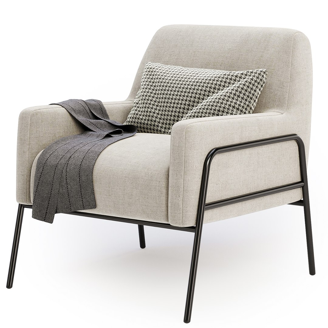 Charlotte Gray Comfort Accent Chair 3D - TurboSquid 2290739
