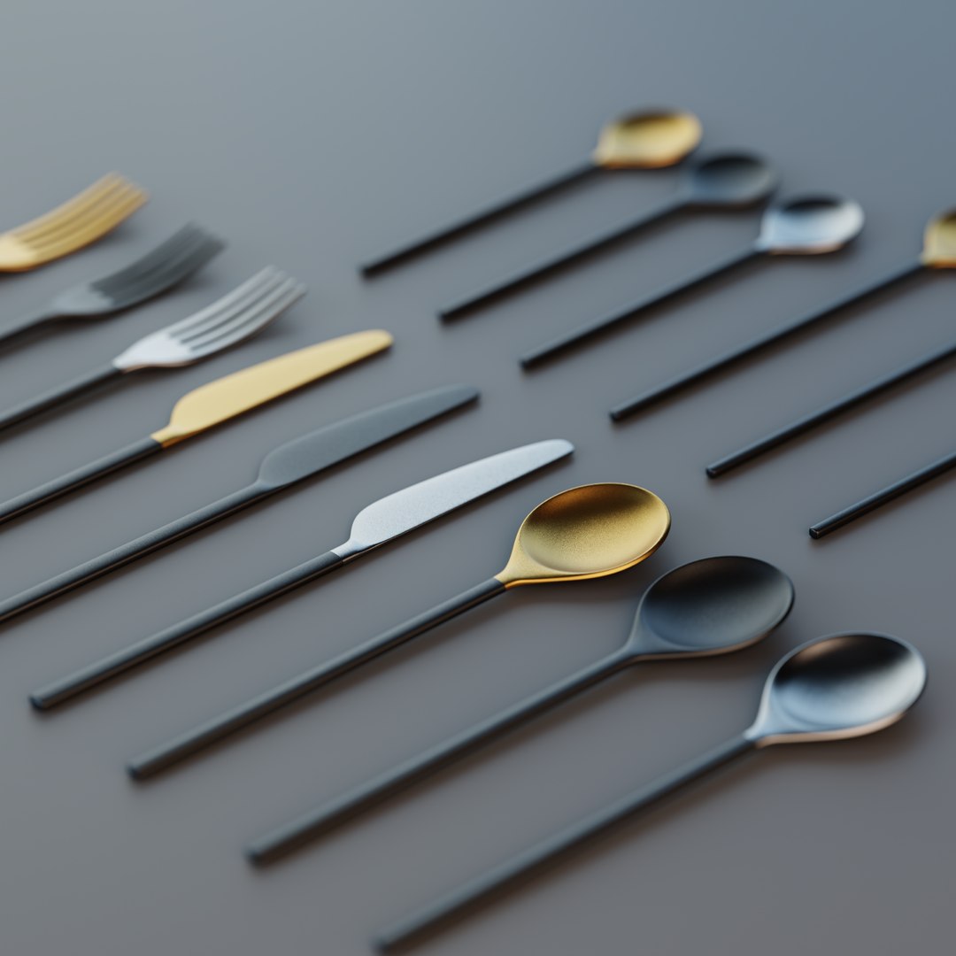 3D Model Cutlery Set - TurboSquid 2254778