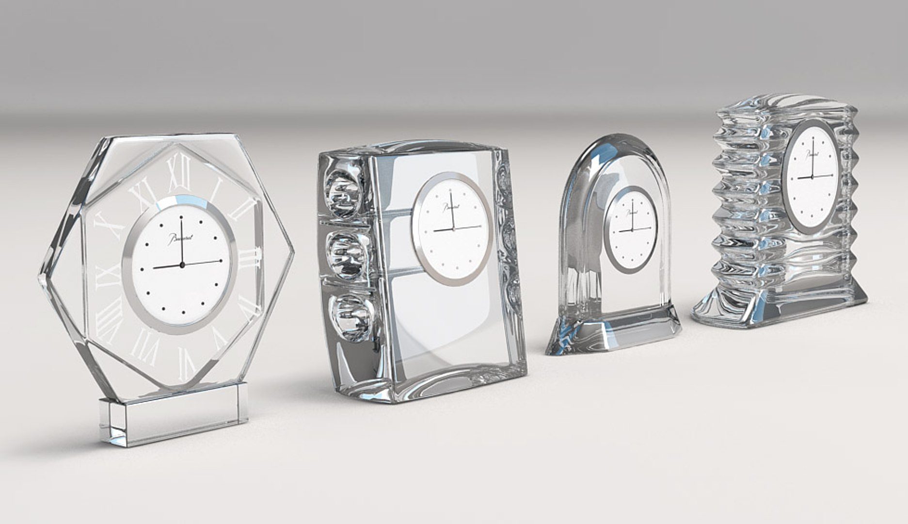 3d Model Baccarat Clocks