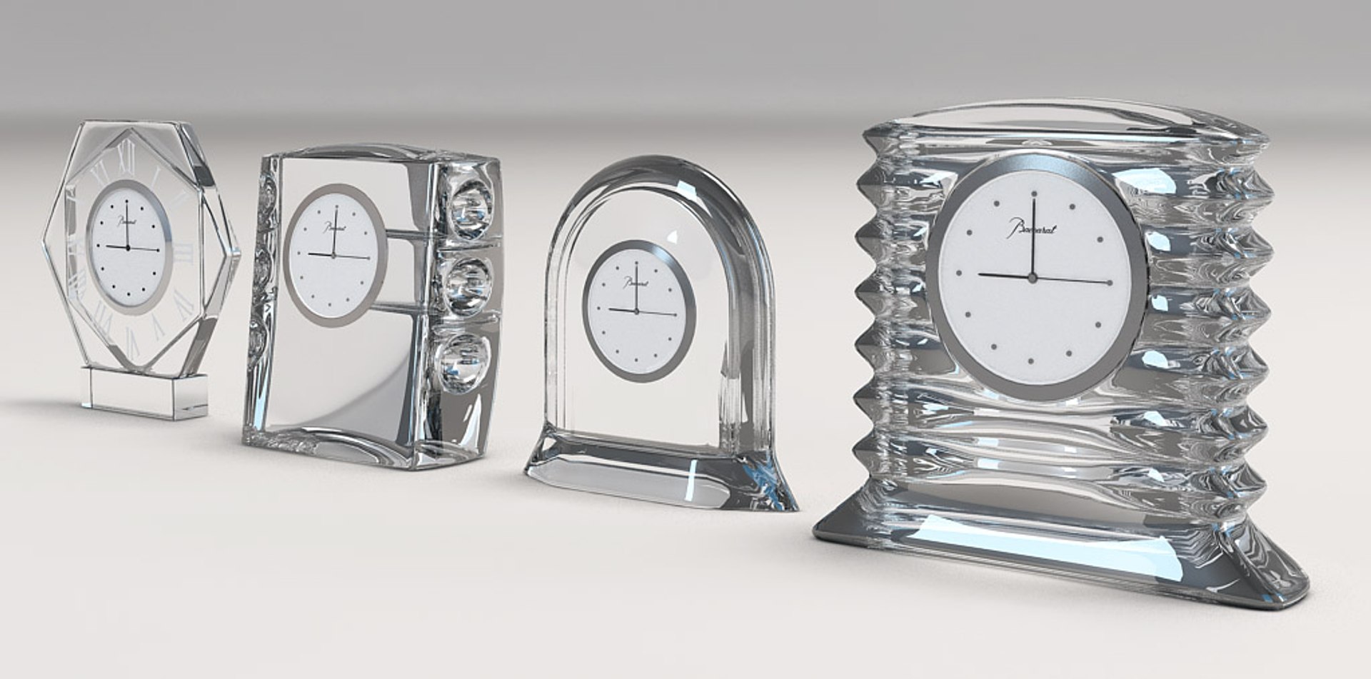 3d Model Baccarat Clocks