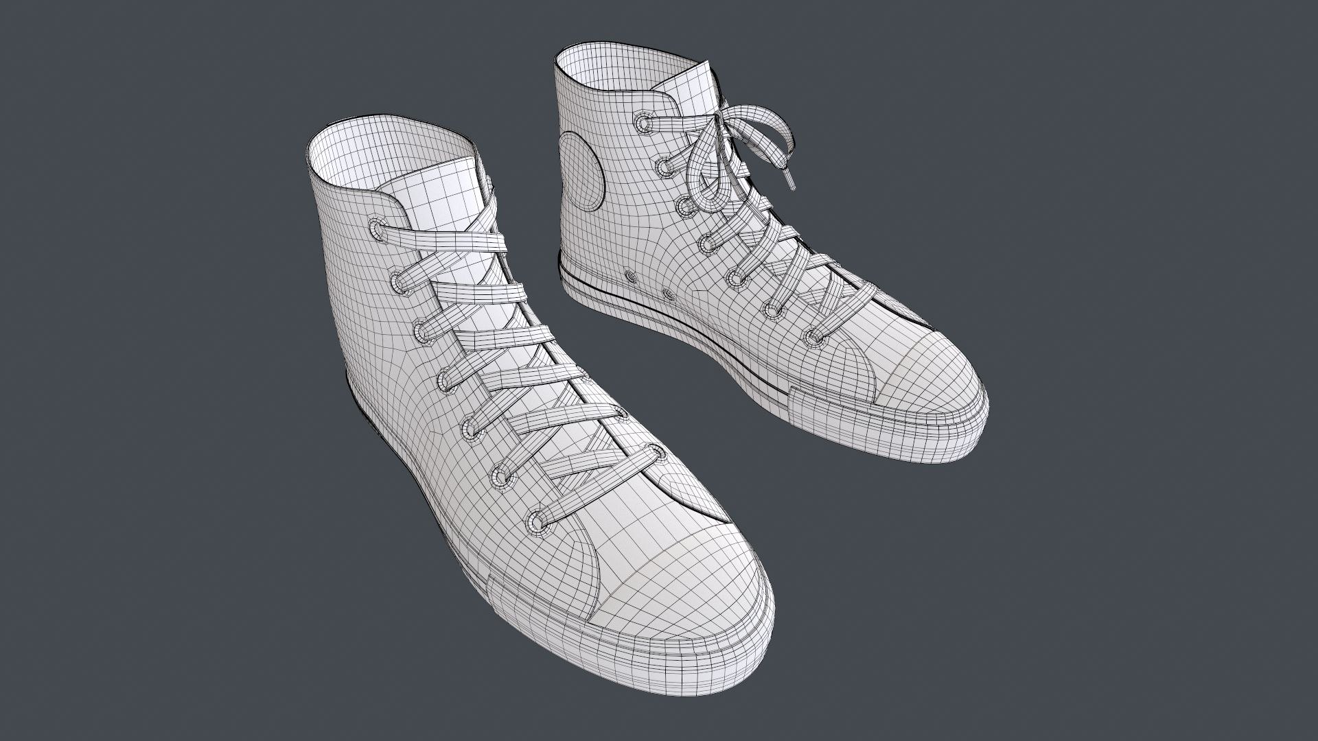 Converse Shoe Retro Floral 3D Model - TurboSquid 2240897