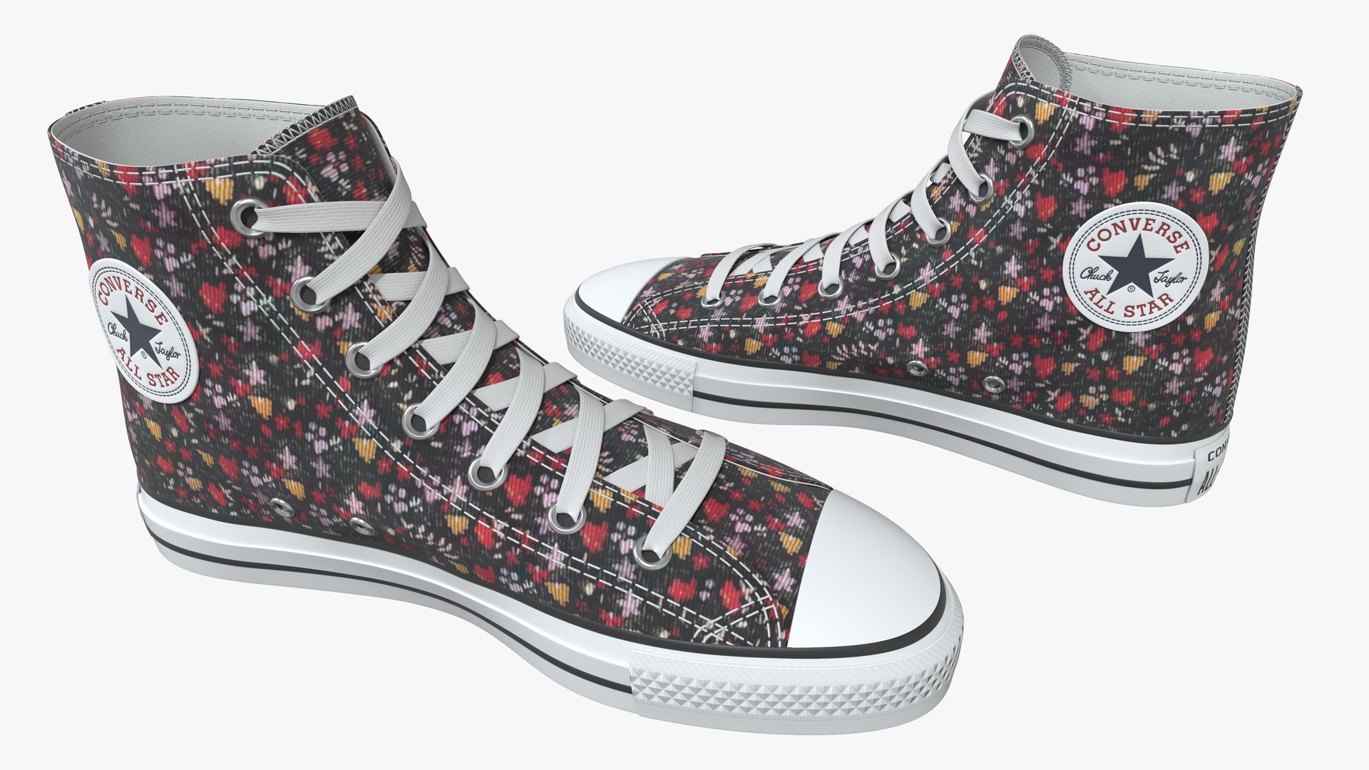 Converse Shoe Retro Floral 3D Model - TurboSquid 2240897