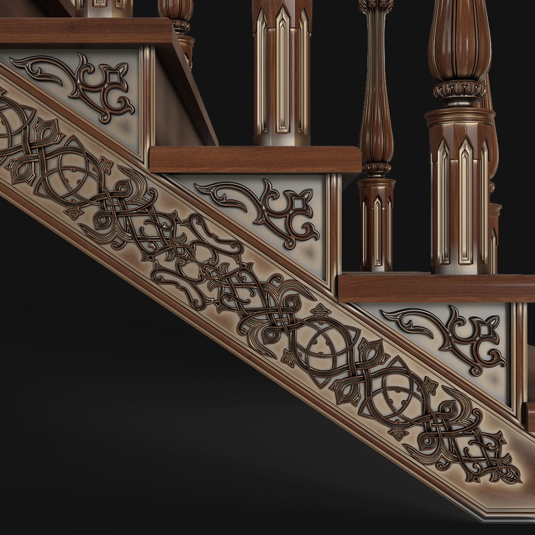 Cnc Stairs 3D Model - TurboSquid 1471594