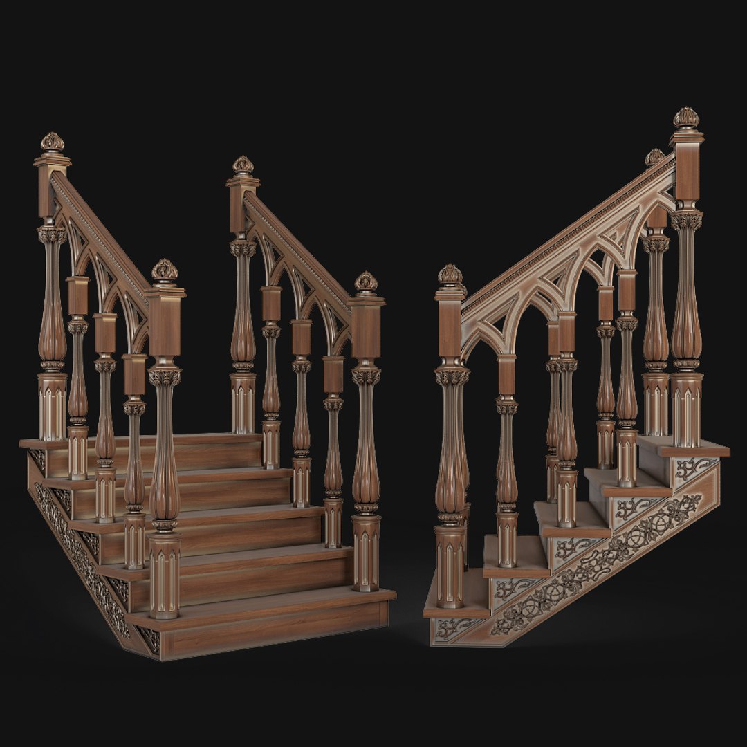 Cnc Stairs 3D Model - TurboSquid 1471594
