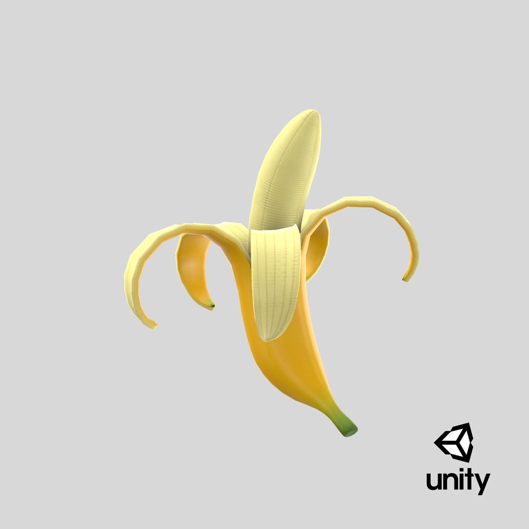 3D Cartoon Banana Peeled - TurboSquid 2096161