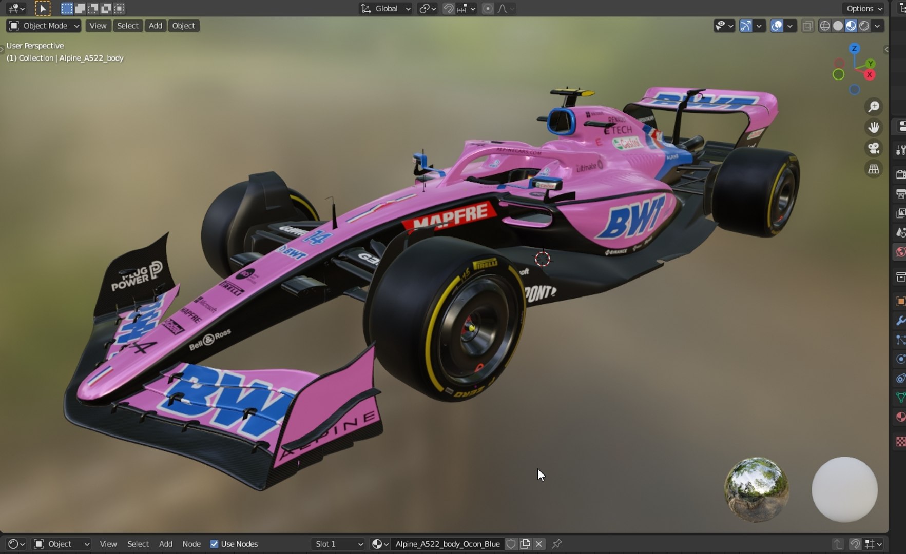 F1 Alpine A522 livery BWT 2022 3D model - TurboSquid 1873569