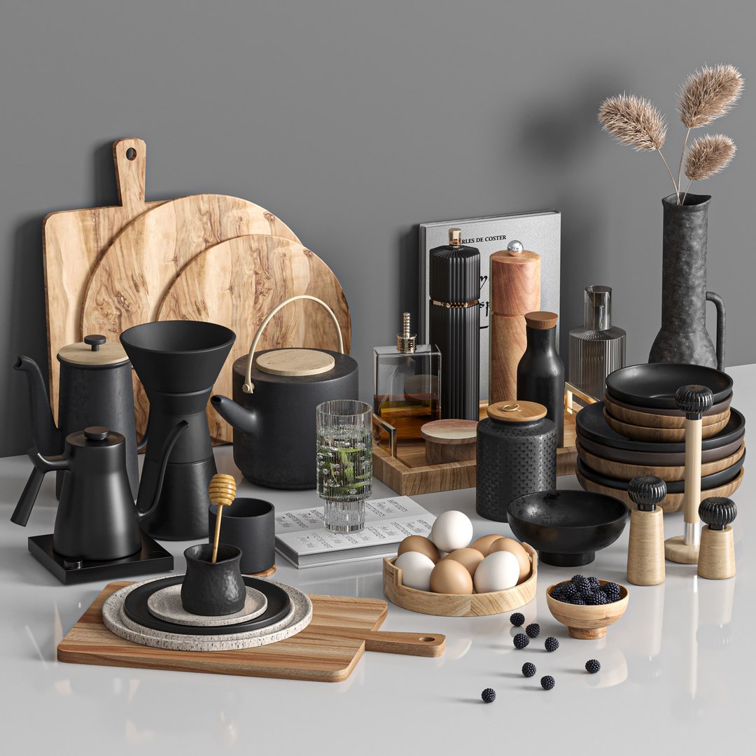 3D 10 Kitchen Accessories Collections - TurboSquid 1927562