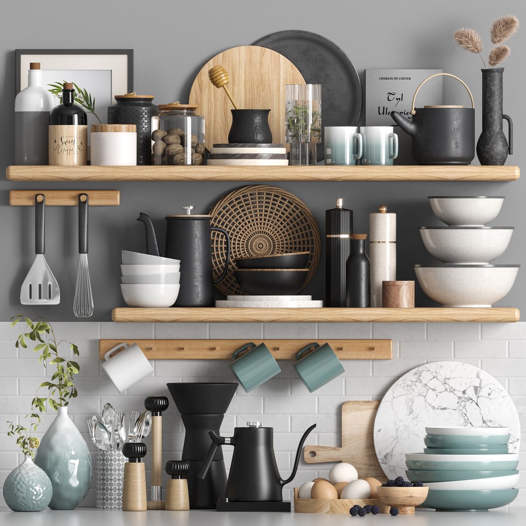 3D 10 Kitchen Accessories Collections - TurboSquid 1927562