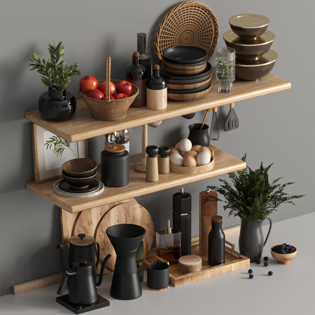 3D 10 Kitchen Accessories Collections - TurboSquid 1927562