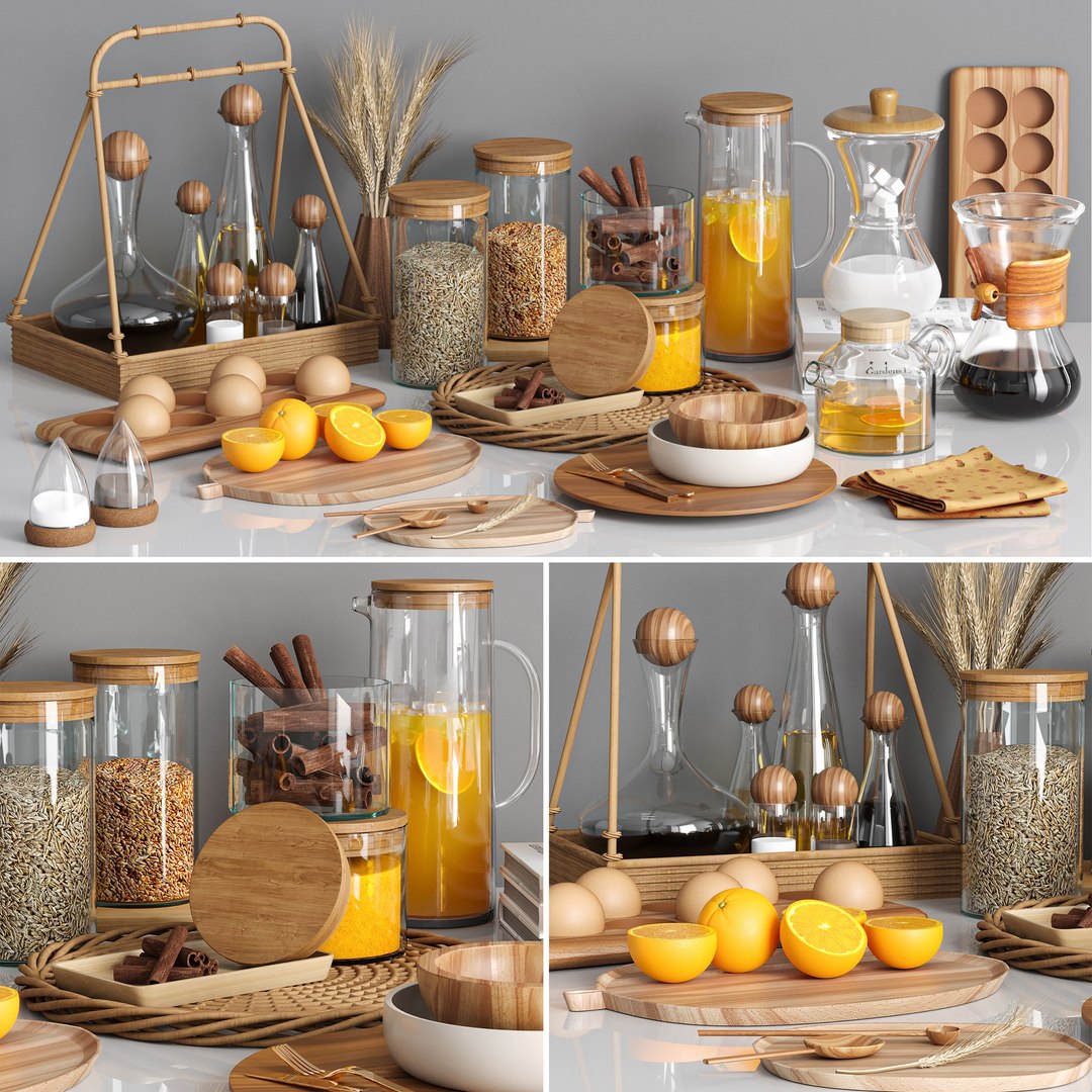 3D 10 Kitchen Accessories Collections - TurboSquid 1927562