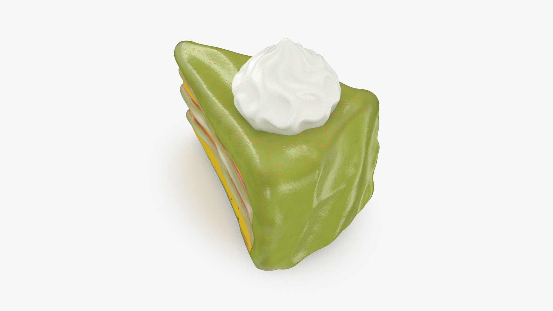 Stylized Cake Slice with Whipped Cream model - TurboSquid 2180531
