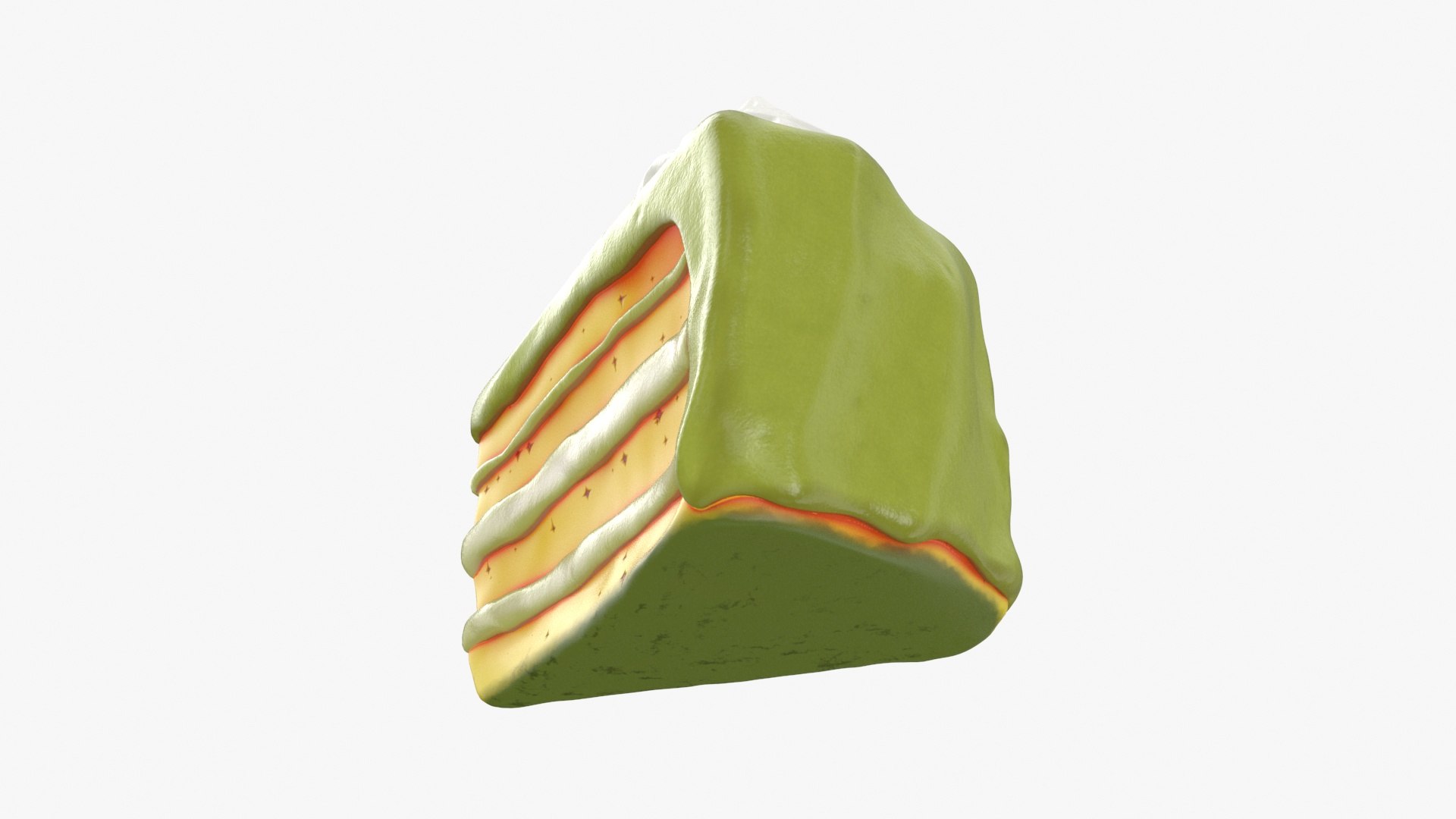 Stylized Cake Slice with Whipped Cream model - TurboSquid 2180531