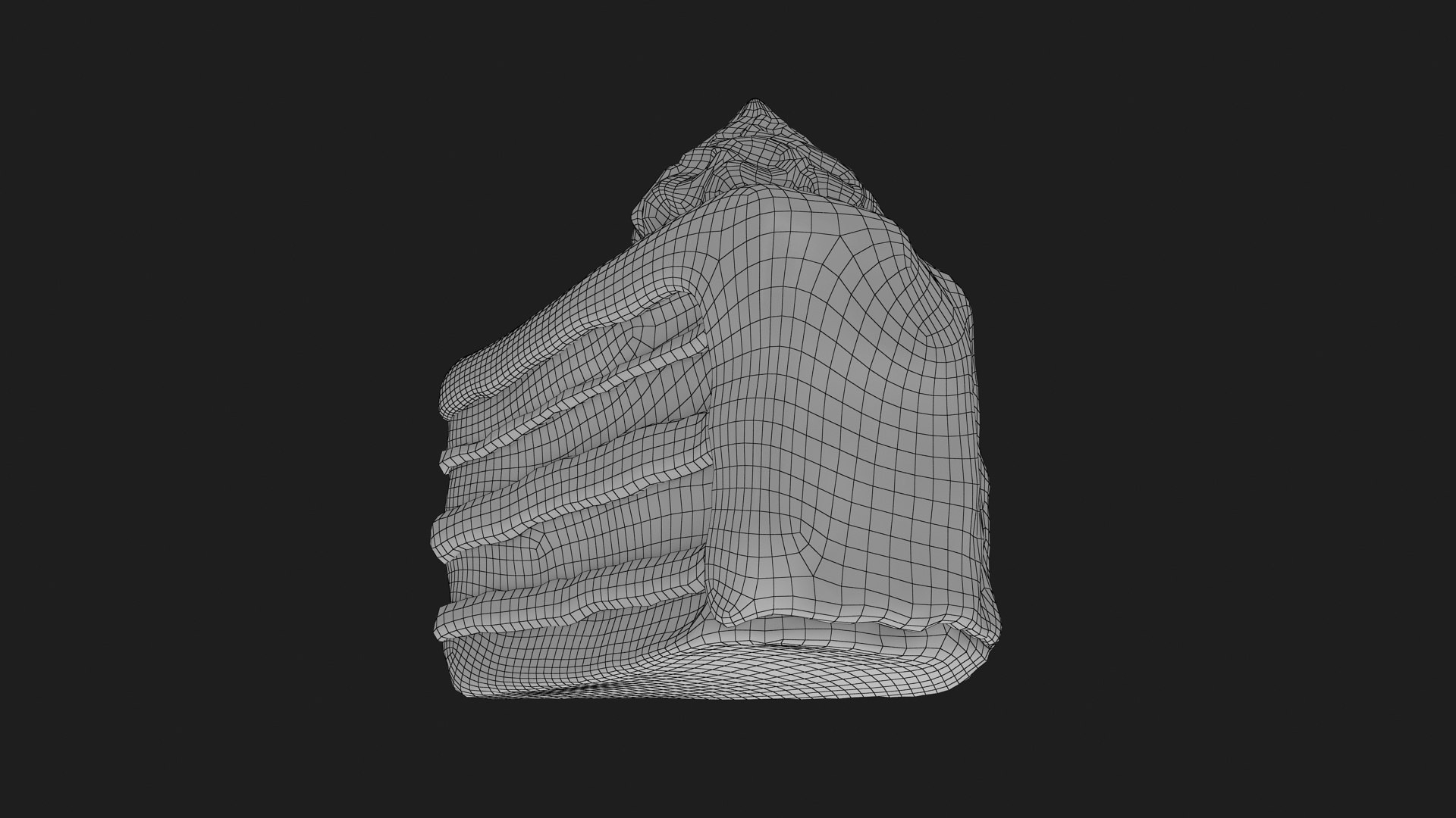 Stylized Cake Slice with Whipped Cream model - TurboSquid 2180531