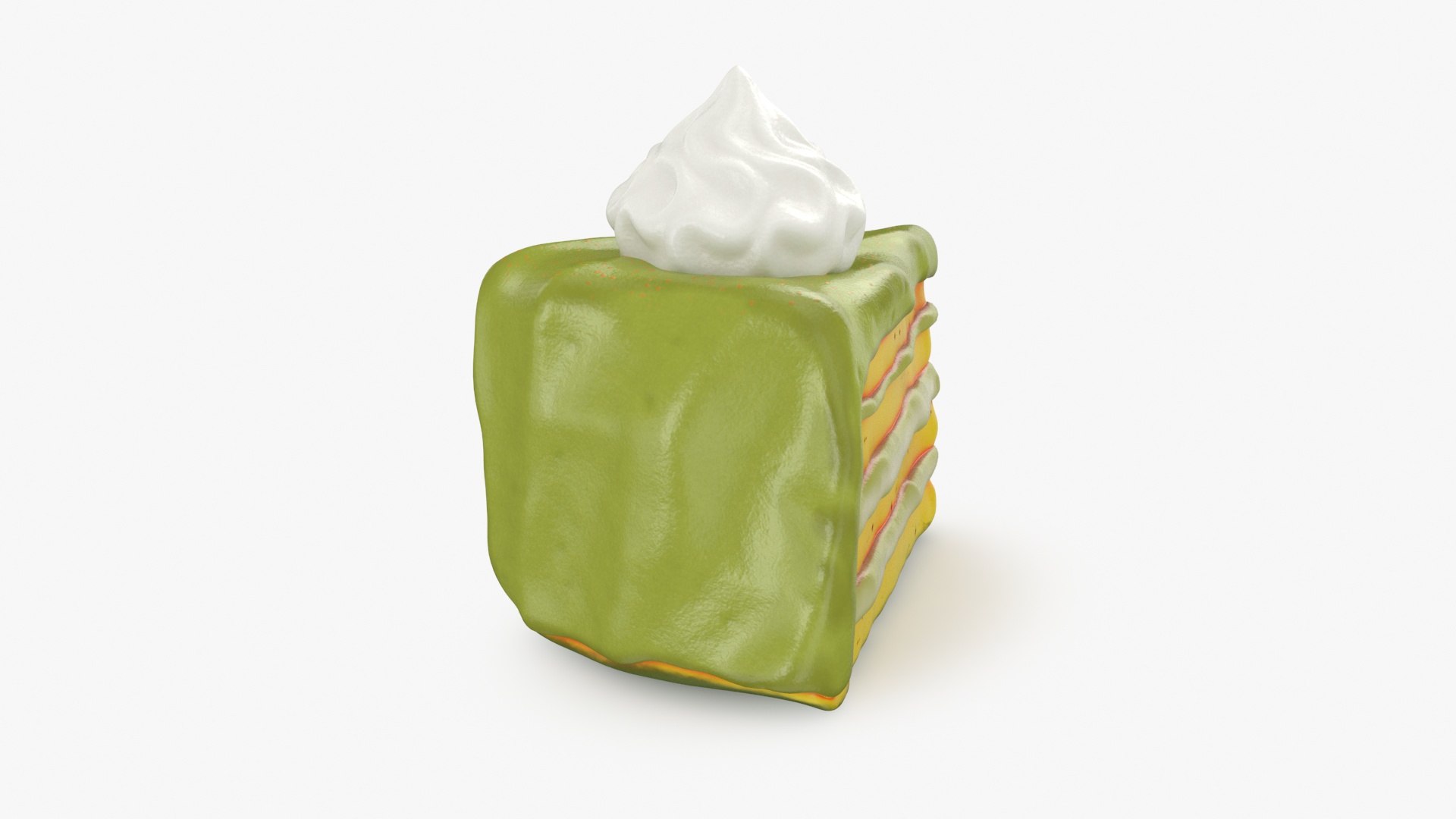Stylized Cake Slice with Whipped Cream model - TurboSquid 2180531