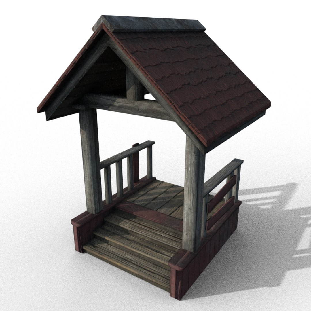 Wooden Porch 3D Model - TurboSquid 1297130