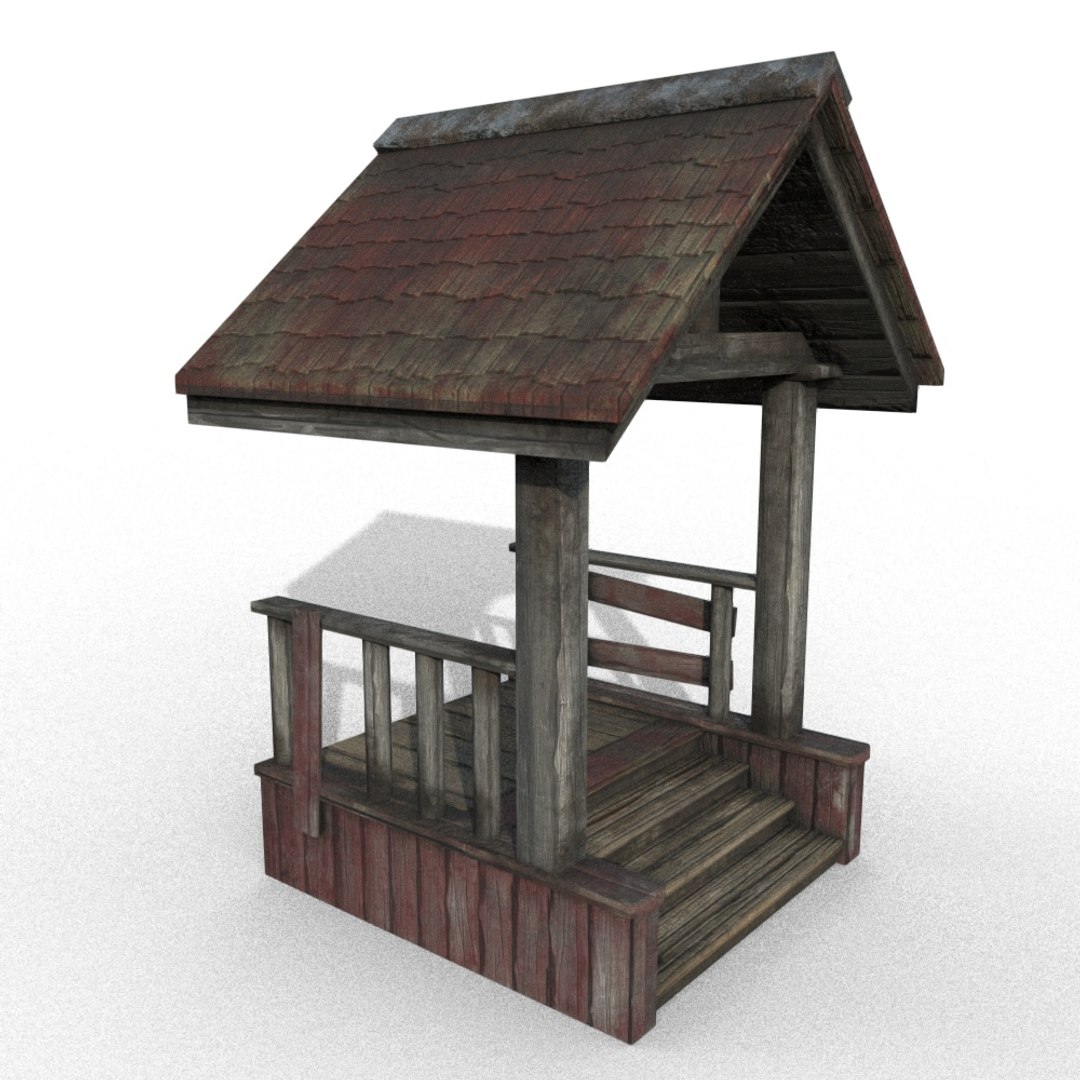 Wooden Porch 3D Model - TurboSquid 1297130