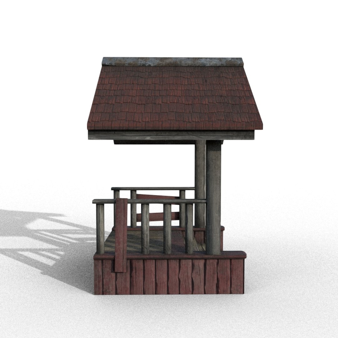 Wooden Porch 3D Model - TurboSquid 1297130