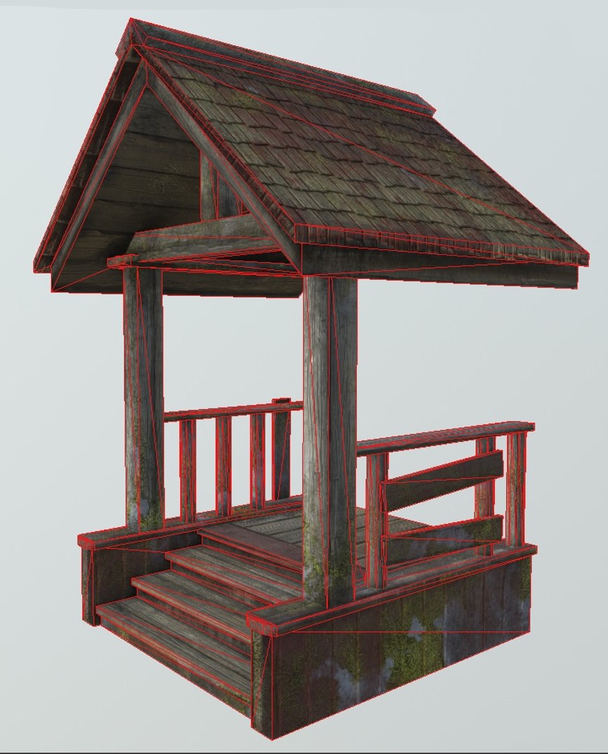 Wooden Porch 3D Model - TurboSquid 1297130