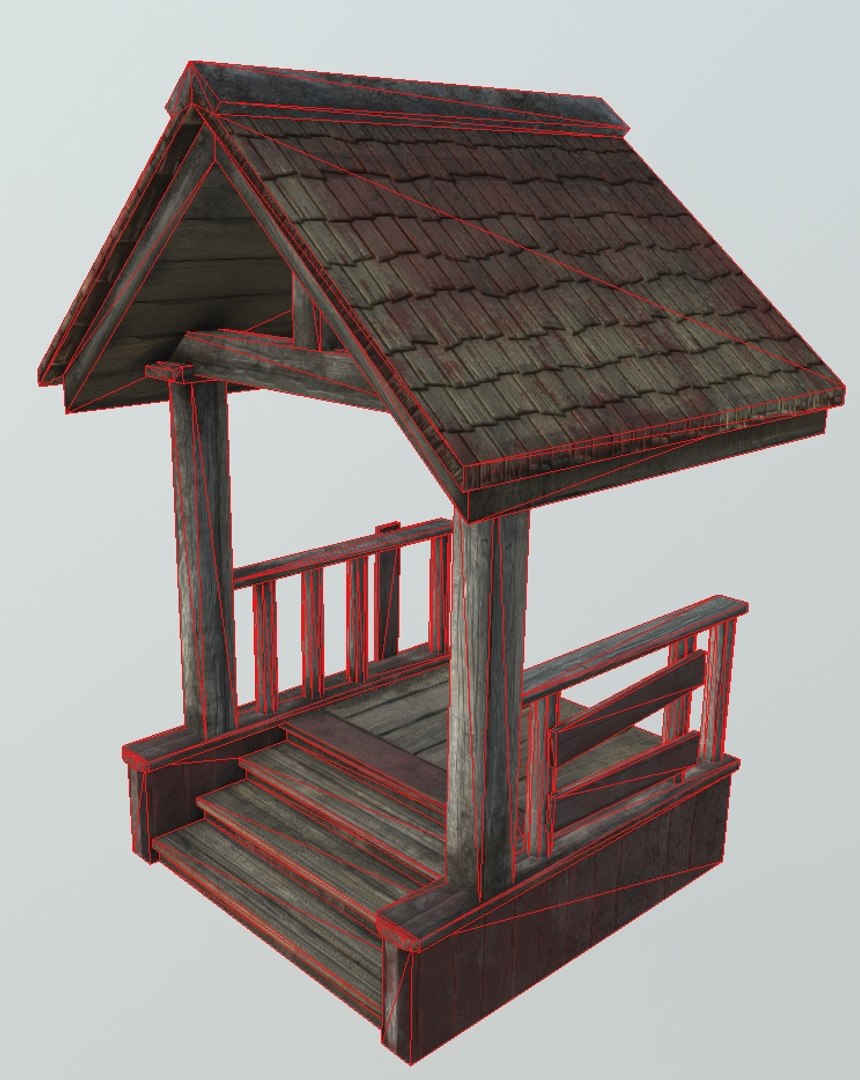 Wooden Porch 3D Model - TurboSquid 1297130