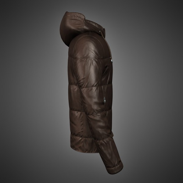 3d model male leather jacket