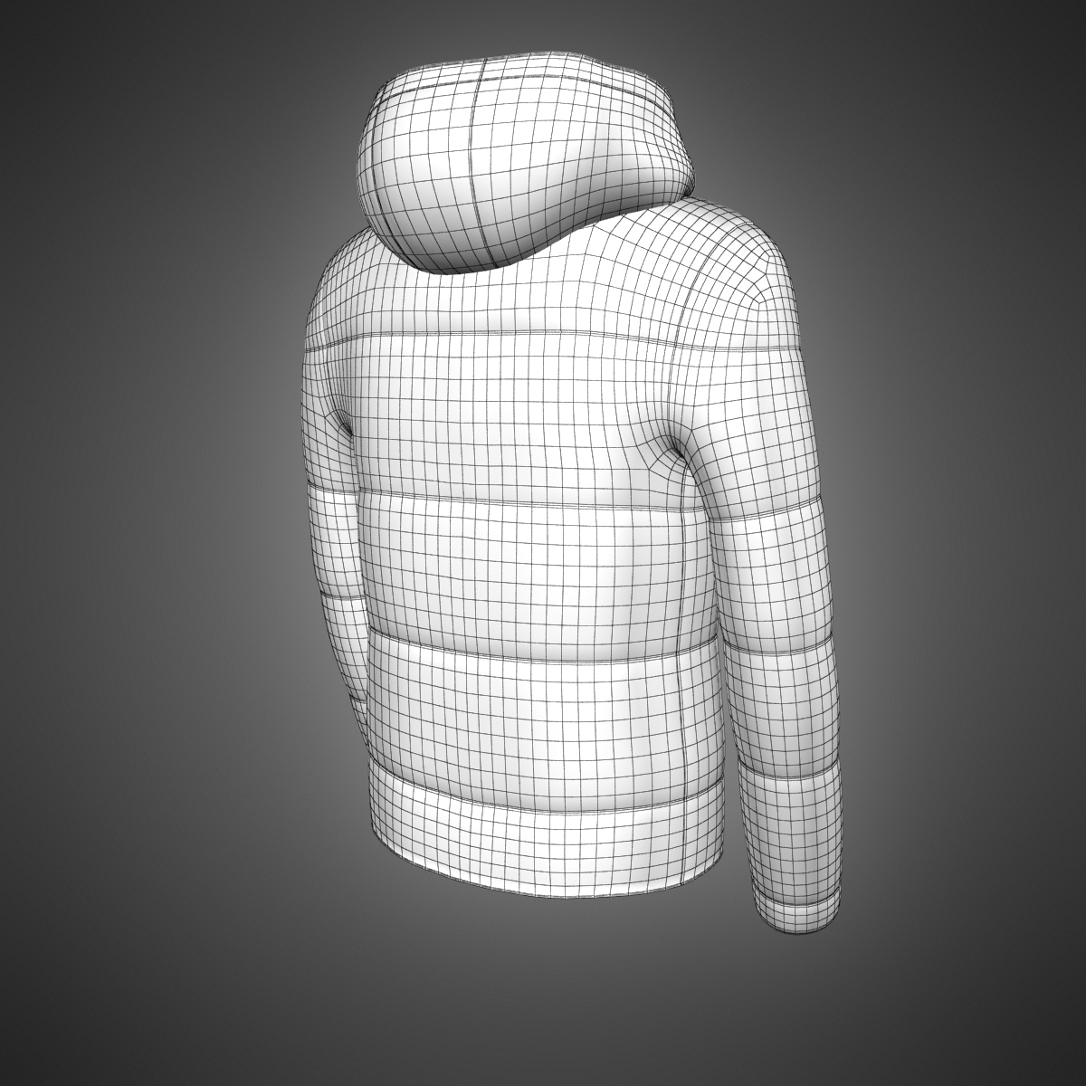 3d model male leather jacket