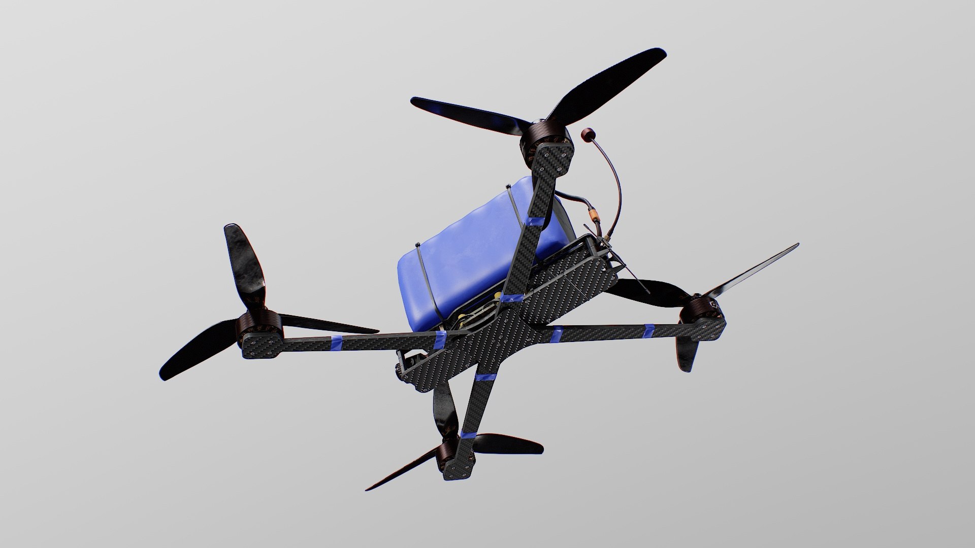 3D Model FPV Drone 7 Inches Low-poly - TurboSquid 2397071