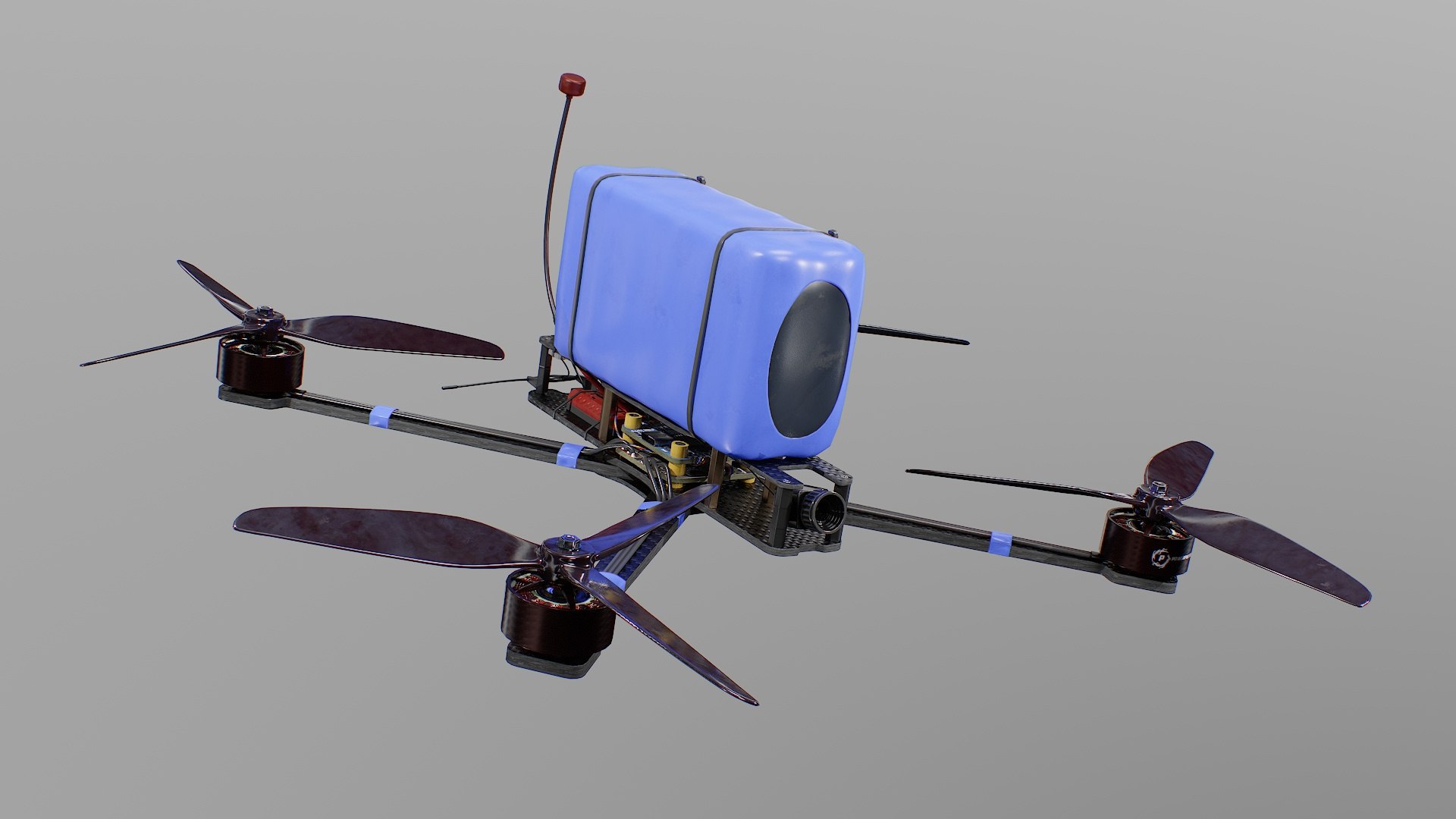 3D Model FPV Drone 7 Inches Low-poly - TurboSquid 2397071