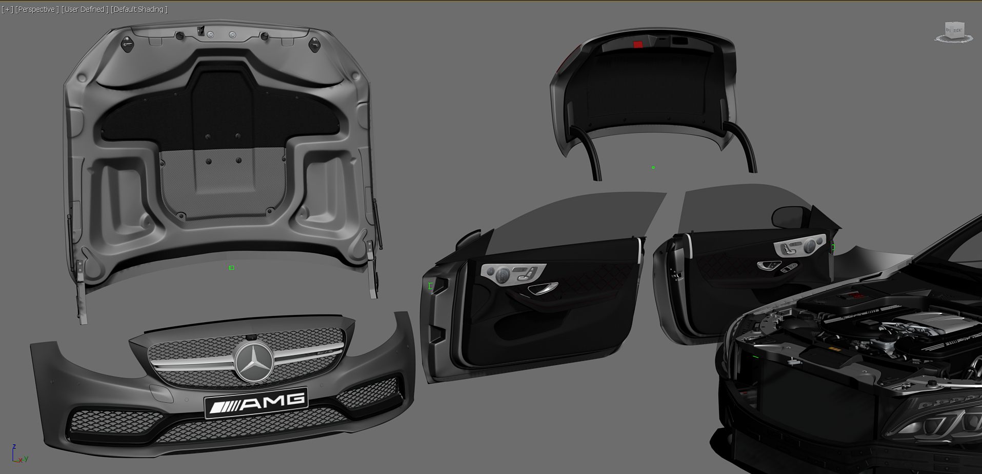 mercedes c63 amg coupe 3d max