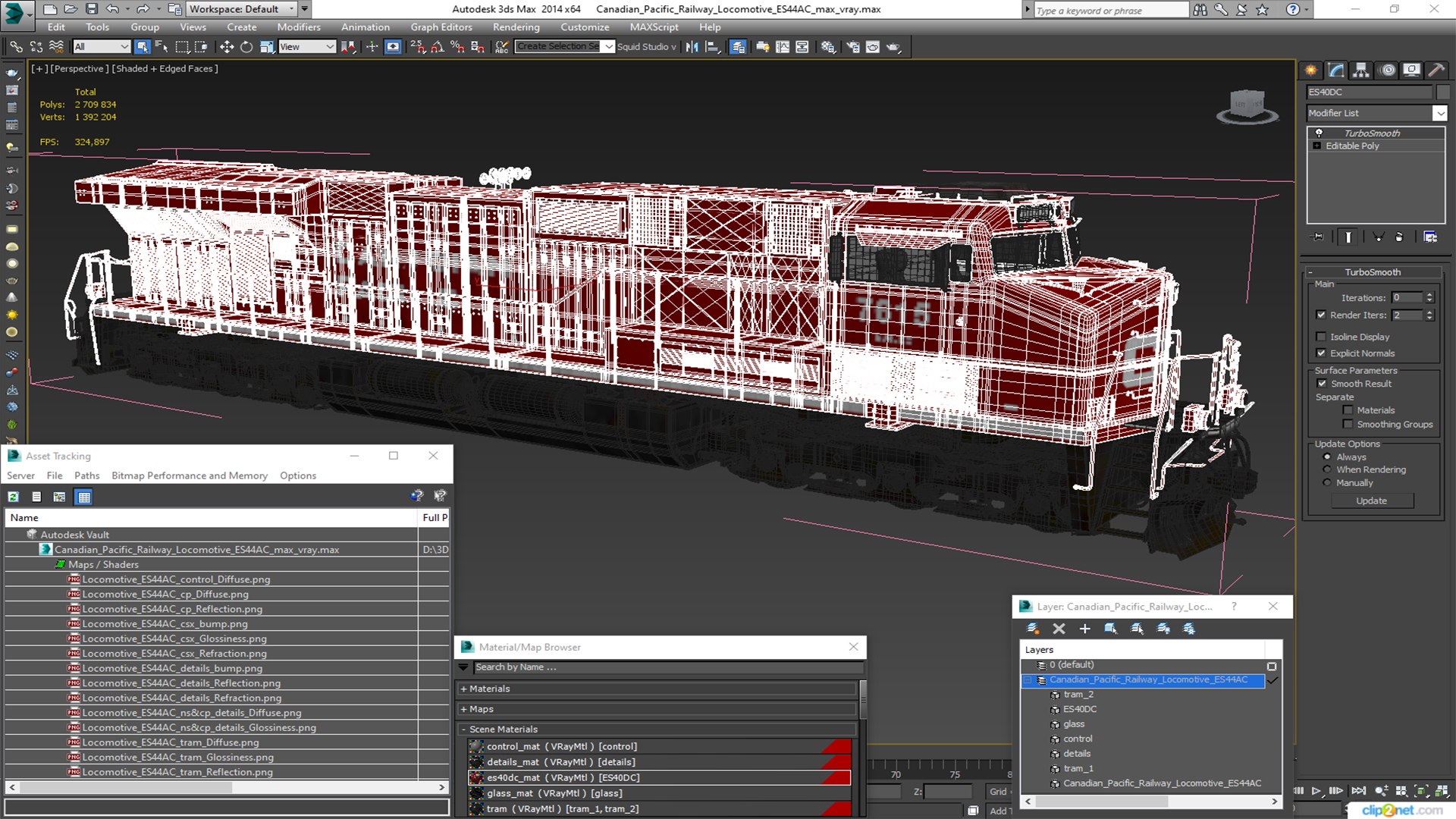 Canadian Pacific Railway Locomotive ES44AC 3D Model - TurboSquid 2207120