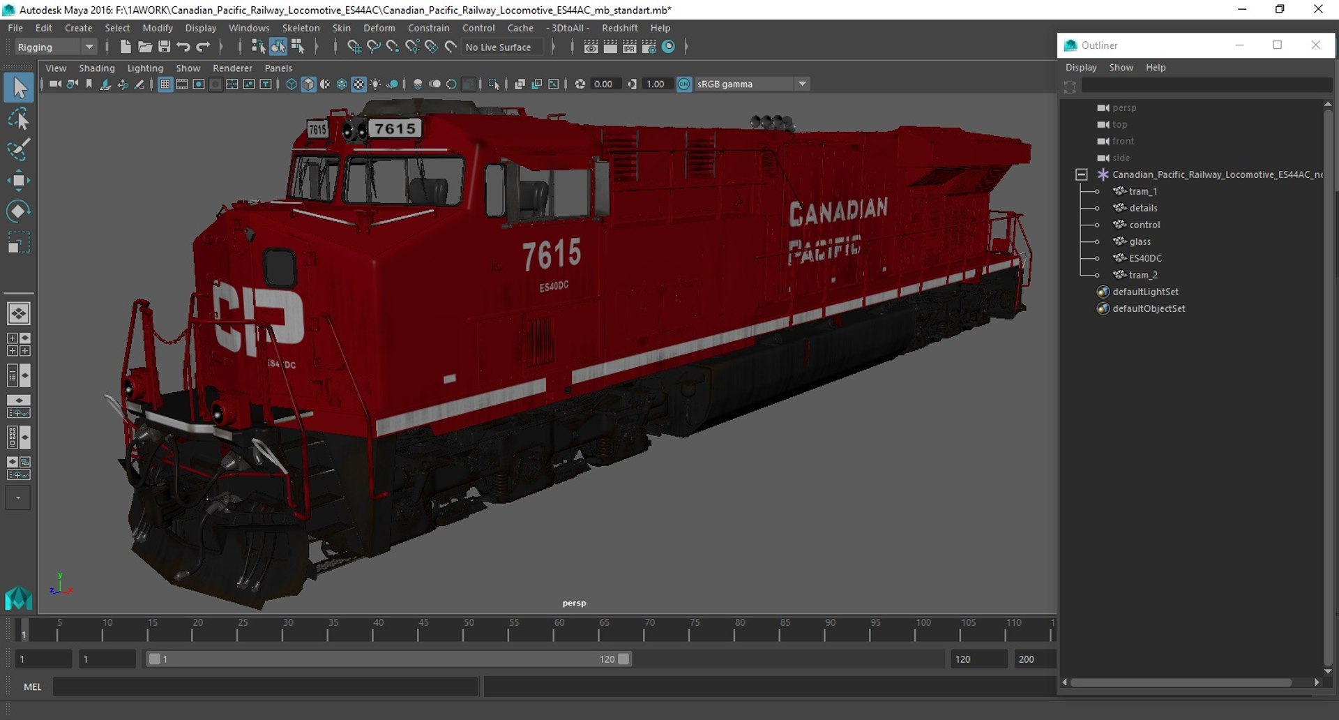 Canadian Pacific Railway Locomotive ES44AC 3D Model - TurboSquid 2207120