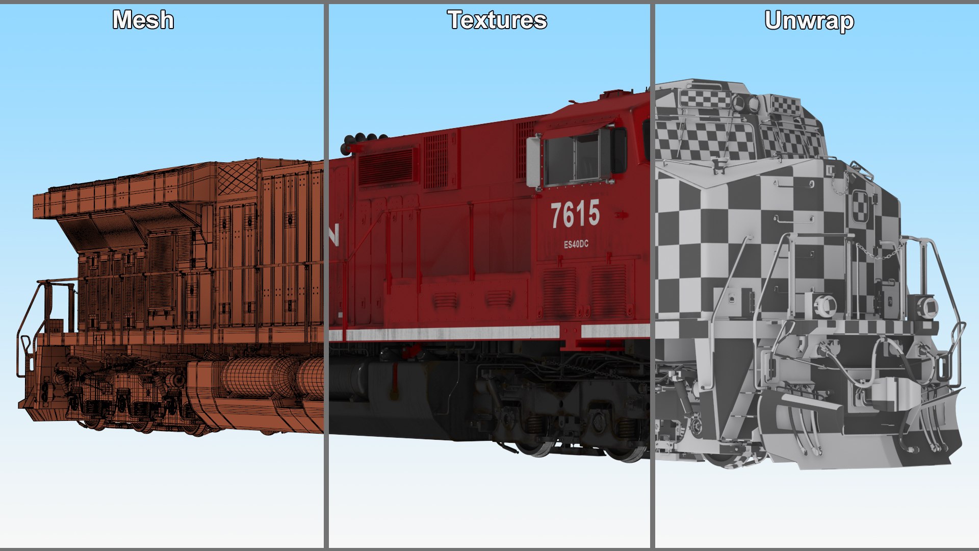 Canadian Pacific Railway Locomotive ES44AC 3D Model - TurboSquid 2207120