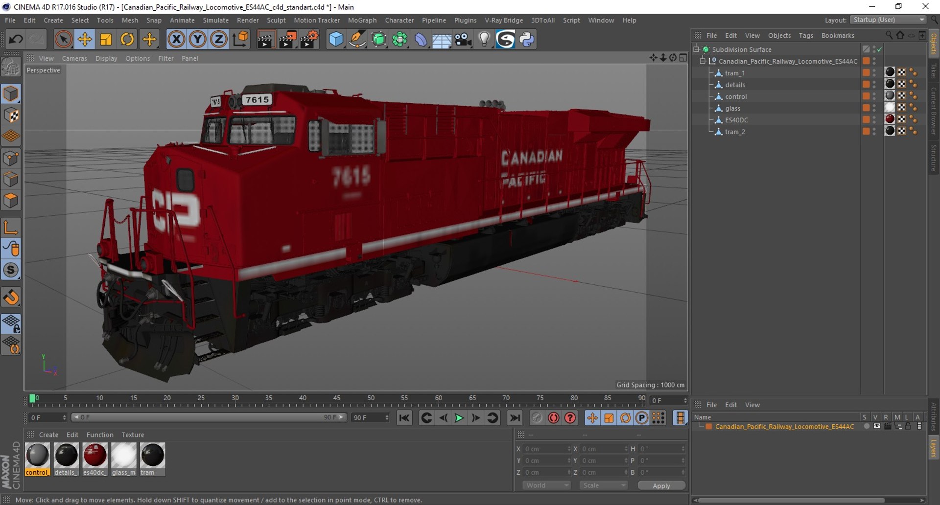 Canadian Pacific Railway Locomotive ES44AC 3D Model - TurboSquid 2207120