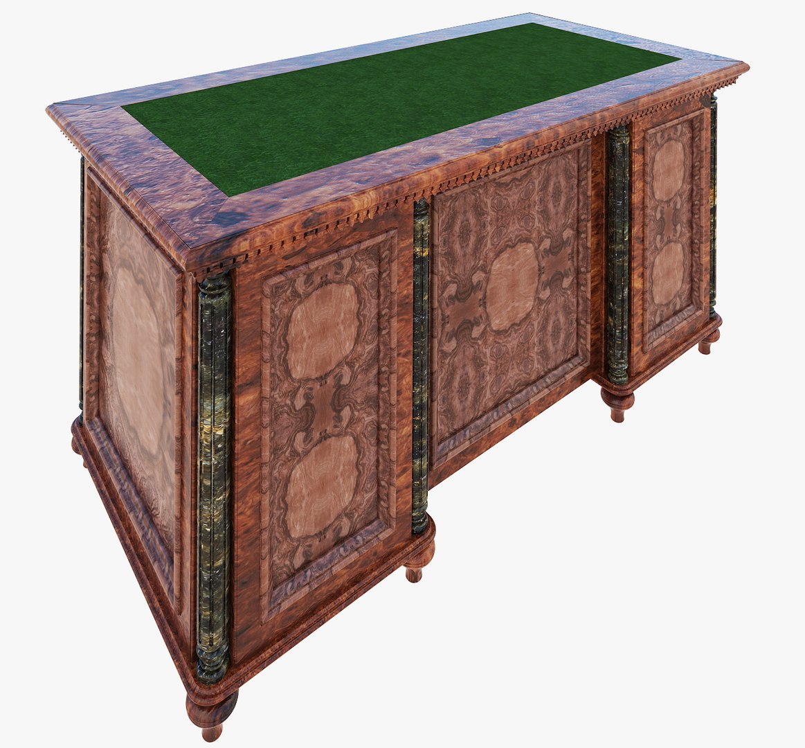 3D Luxury Writing Table Model - TurboSquid 1304189