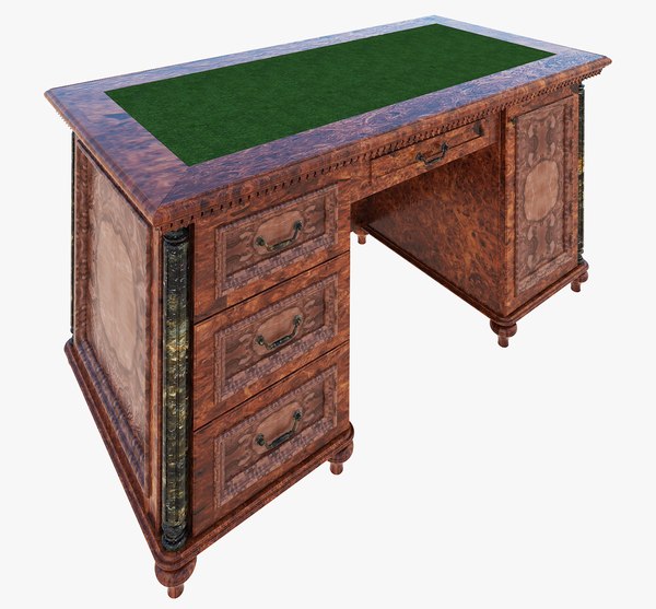 3D luxury writing table model - TurboSquid 1304189