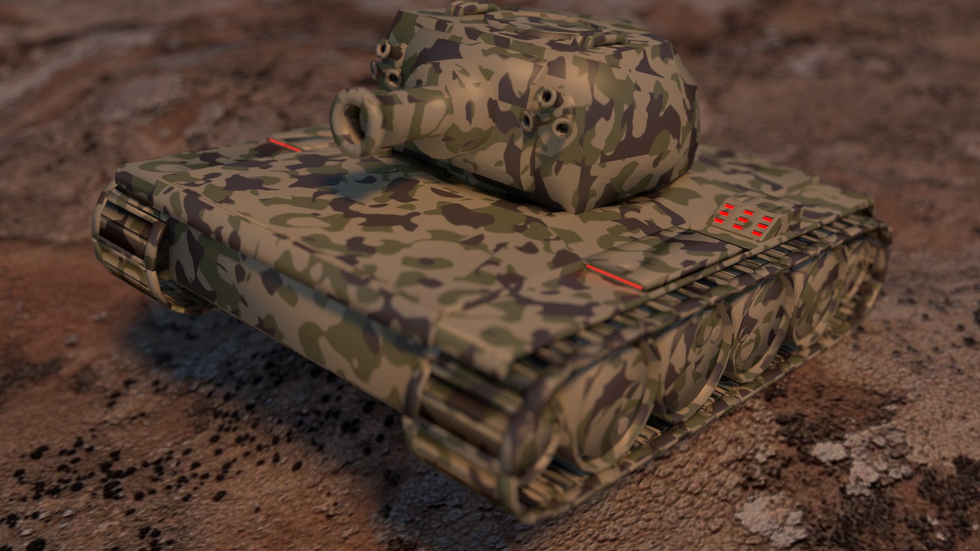 toy tank 3d model