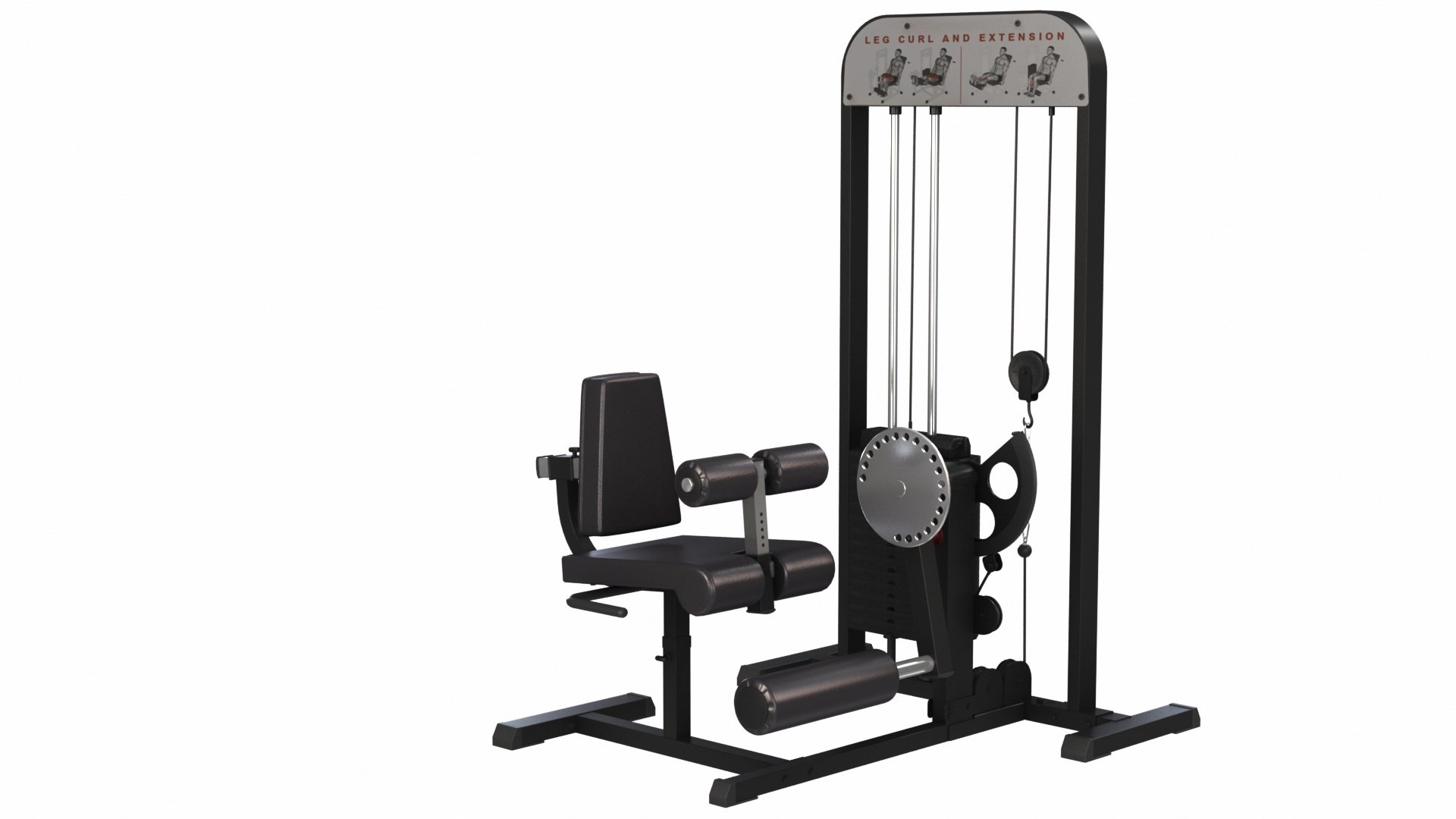 3D GYM Leg Curl And Extension Machine Model - TurboSquid 1931413