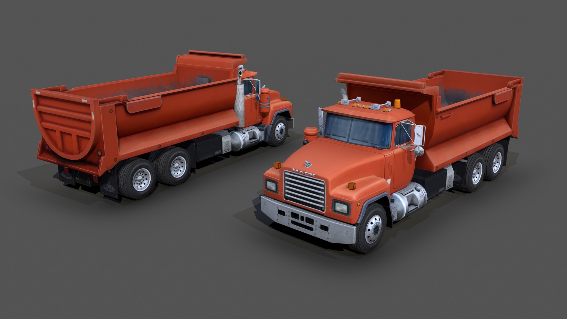 3D Mack RD688S Dump truck s09 1997 model - TurboSquid 1905251
