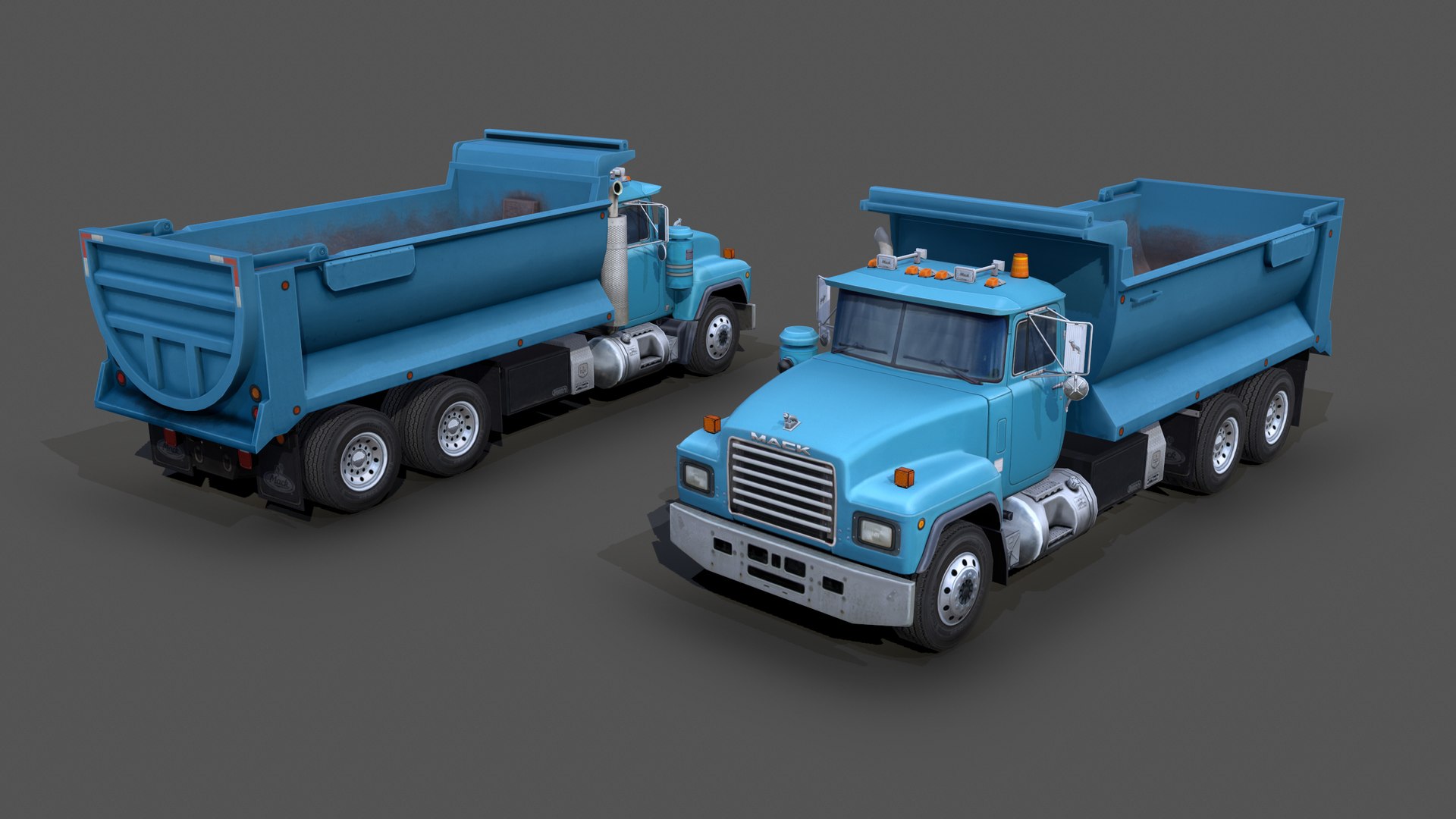 3D Mack RD688S Dump truck s09 1997 model - TurboSquid 1905251