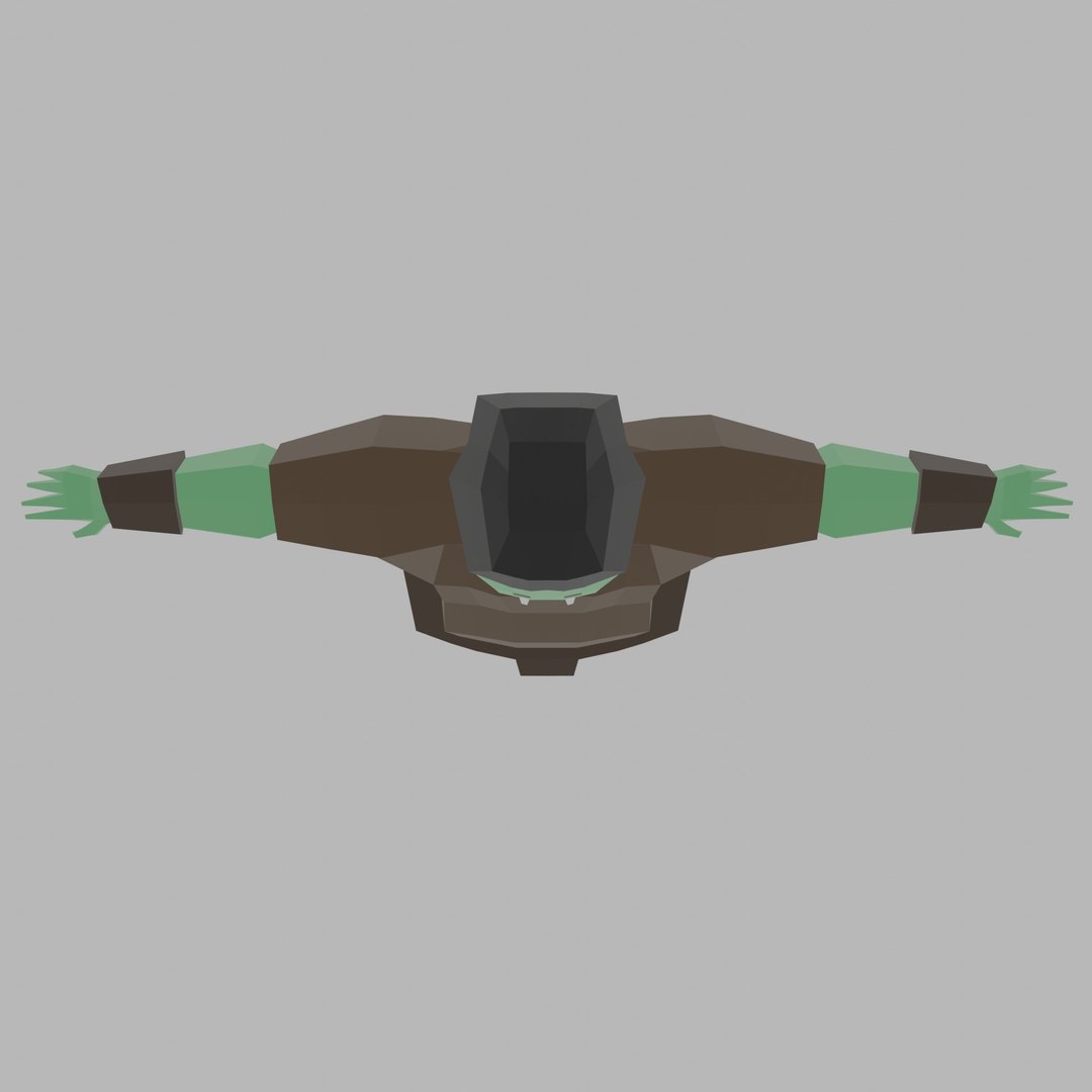 Low Poly Ork Rigged 2 3D - TurboSquid 2169180