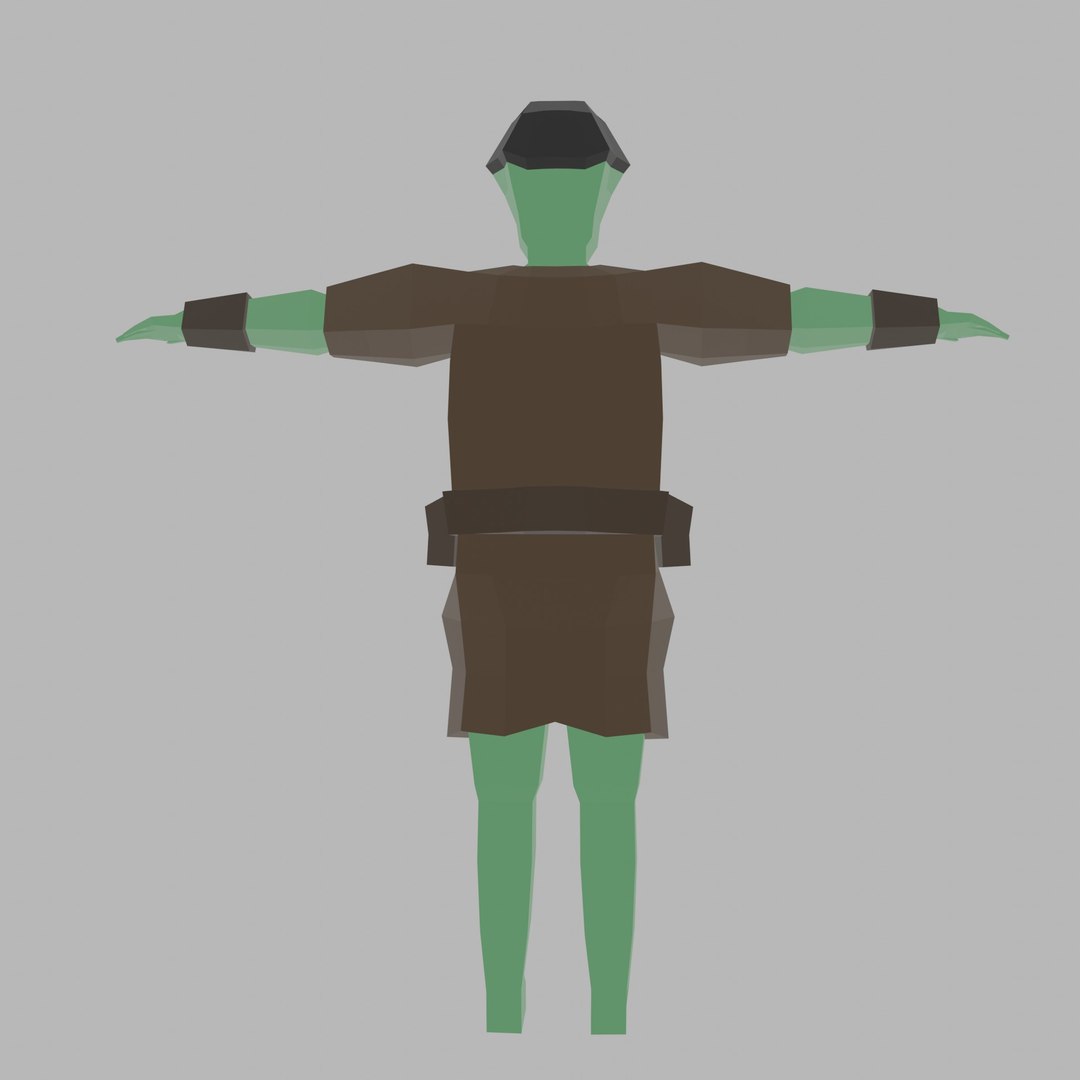 Low Poly Ork Rigged 2 3D - TurboSquid 2169180