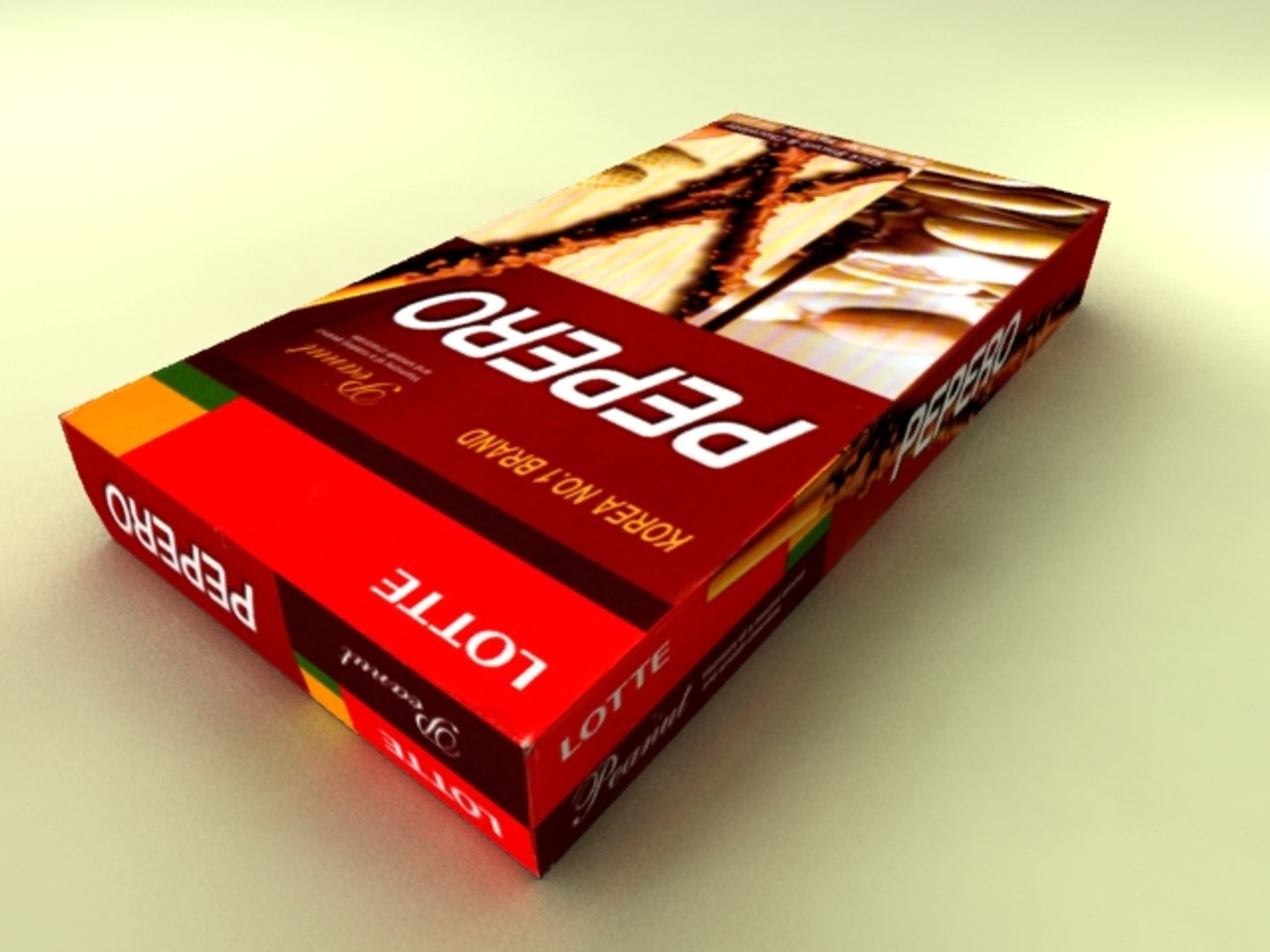 Lotte Pepero Peanut 3d Max