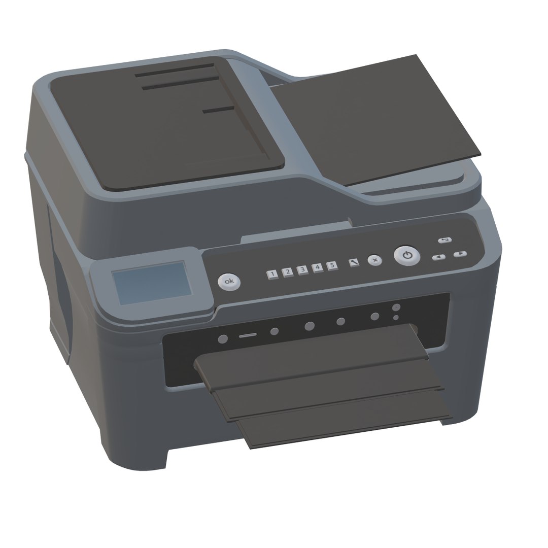 PrinterScanner Combo 3D Model - TurboSquid 2419306