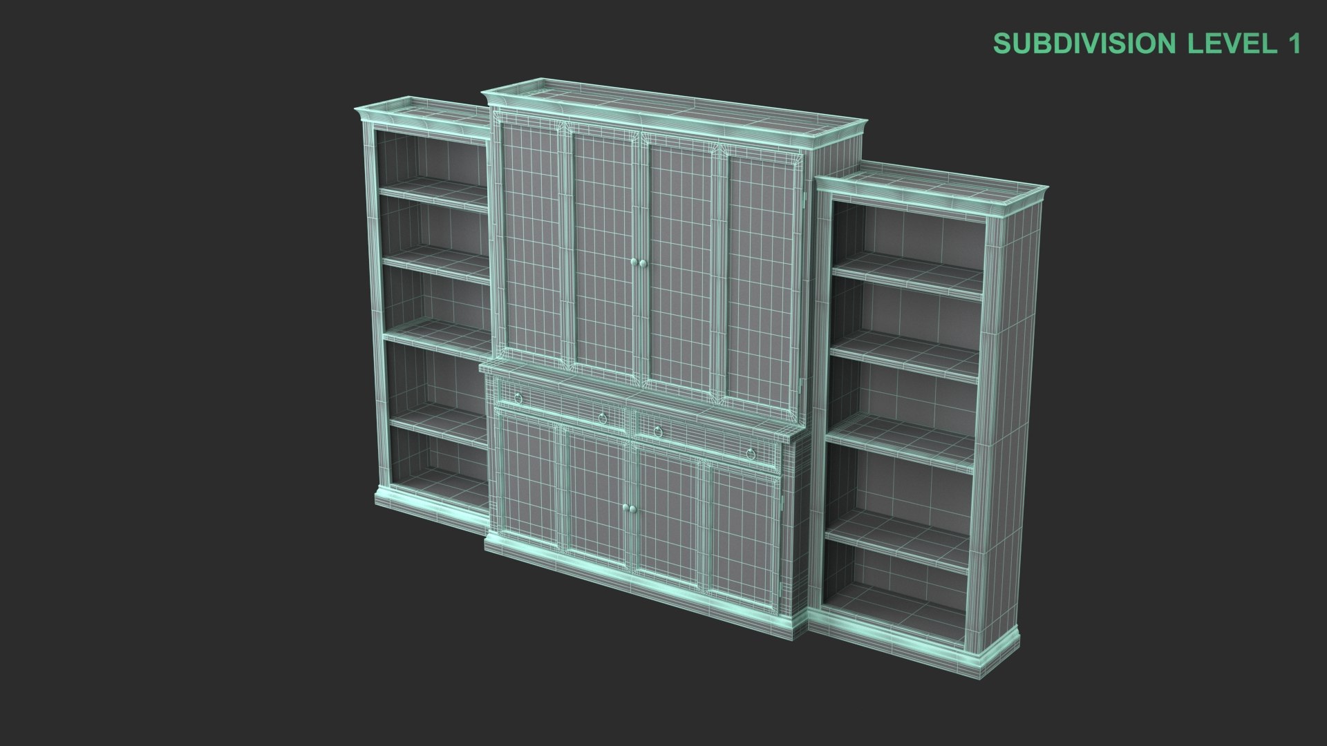 3D Model Bookcase - TurboSquid 2343529