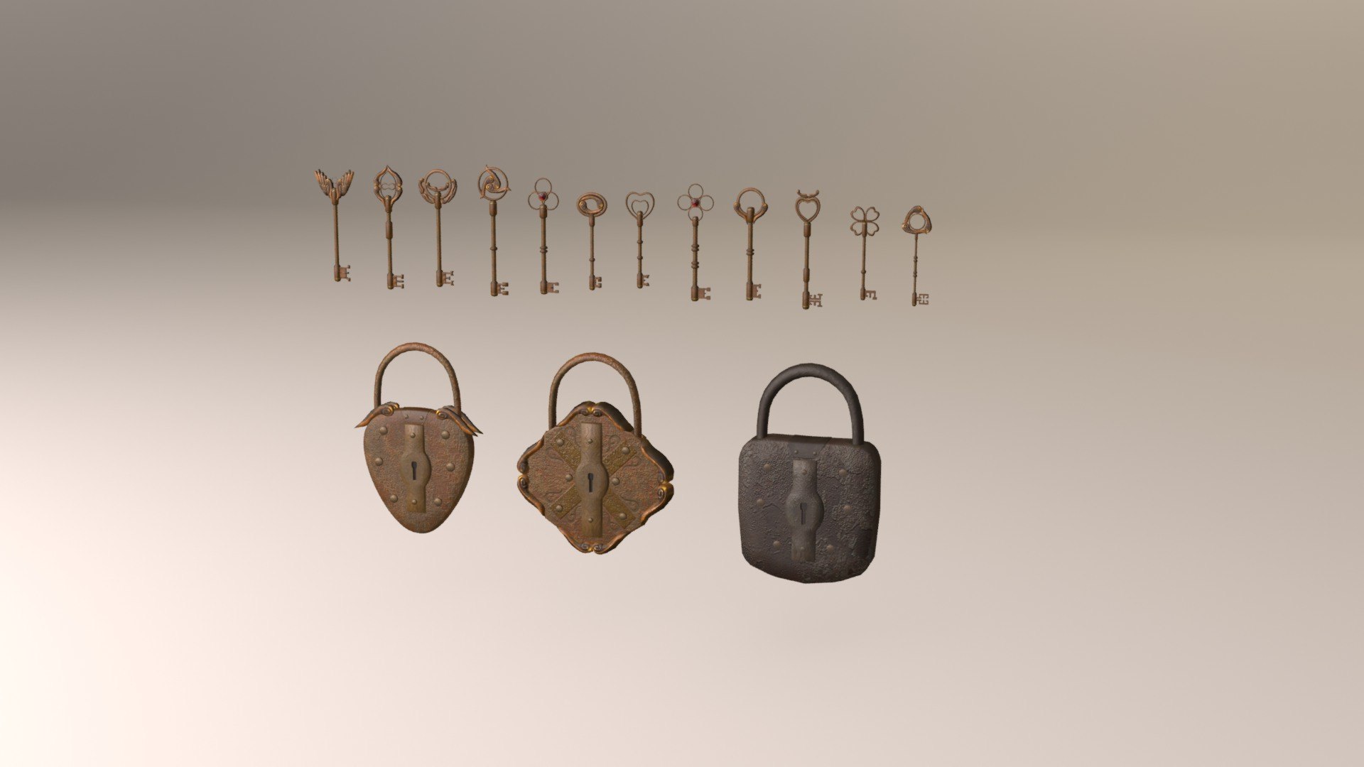 3D Key Lock Model - TurboSquid 1672437